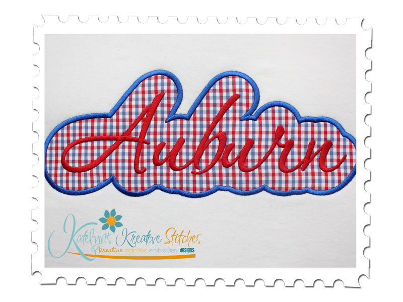 Auburn Applique Script