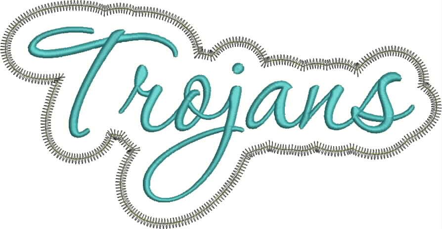 Trojans Applique Script