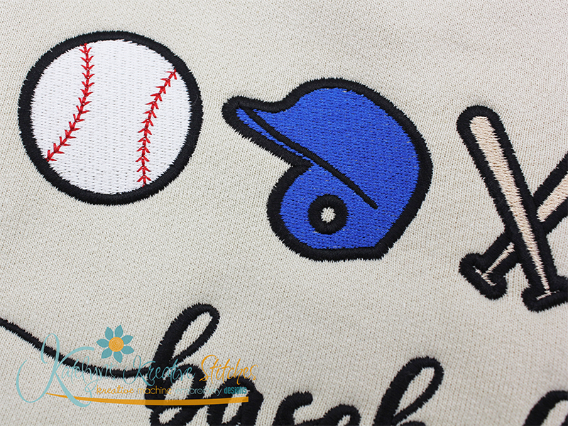 Baseball Life Icon Embroidery Bundle Set - Filled and Outline Versions ...