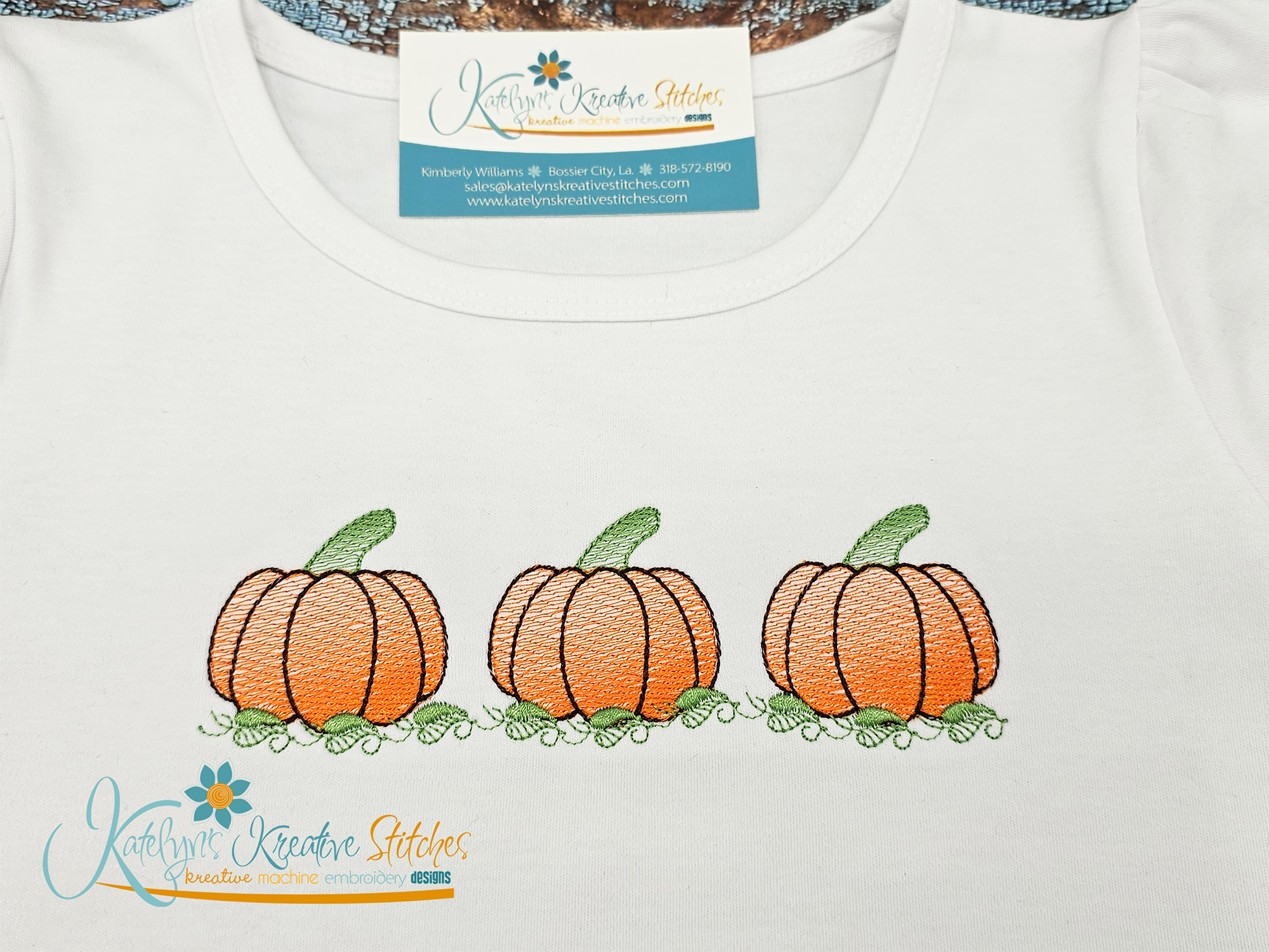 Pumpkin Sketch Trio Embroidery