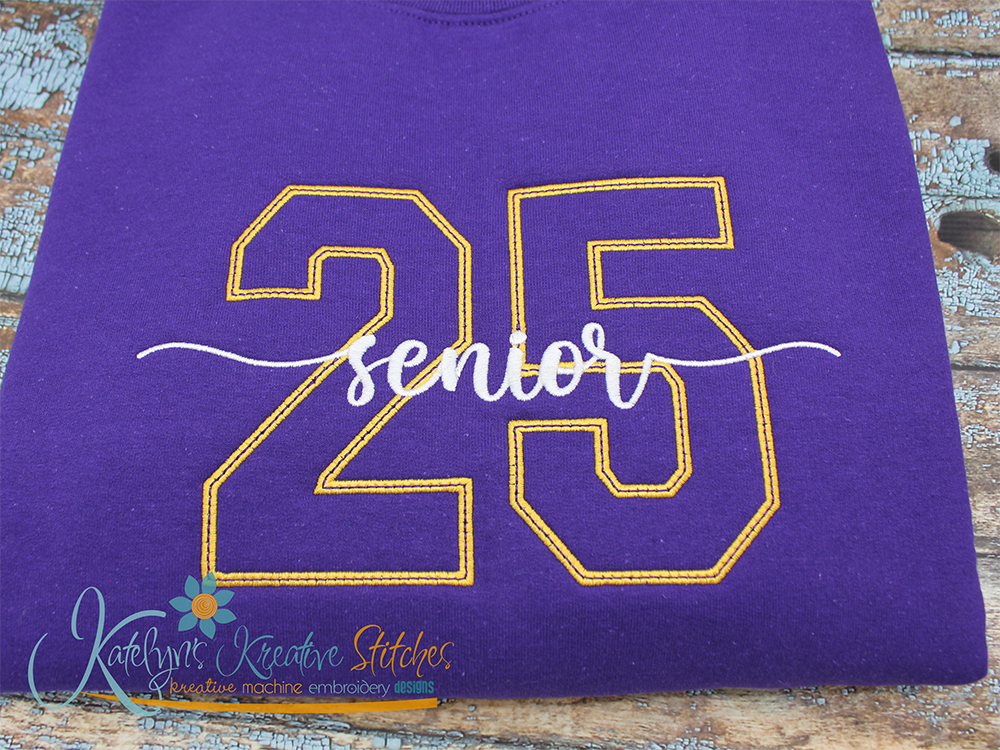Senior 2025 College Block Applique