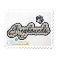 Greyhounds Applique Script