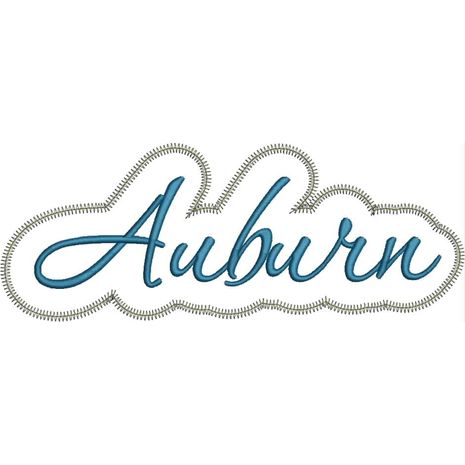 Auburn Applique Script