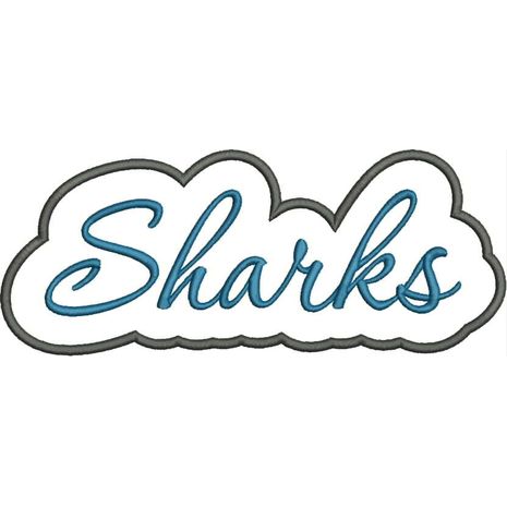 Sharks Applique Script
