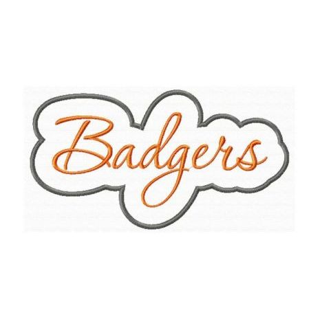 Badgers Applique Script