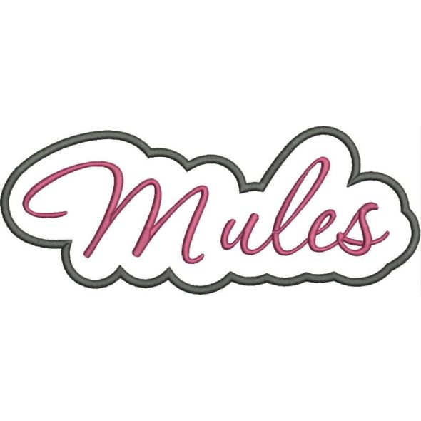Mules Applique Script