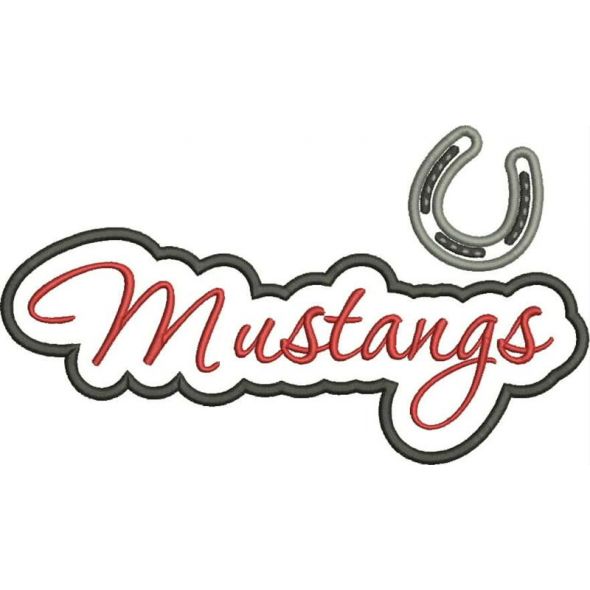 Mustangs Applique Script