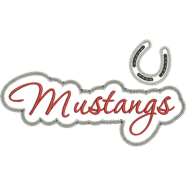 Mustangs Applique Script