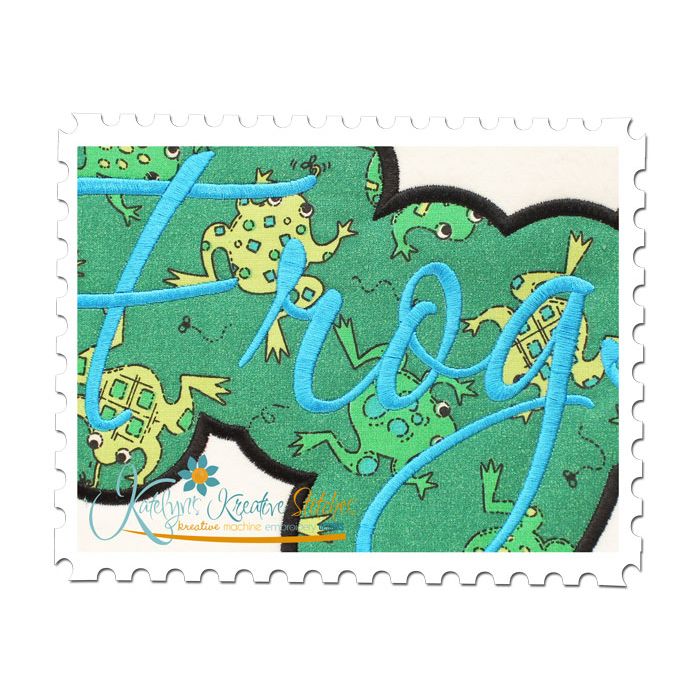 Frogs Applique Script