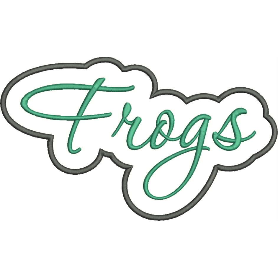 Frogs Applique Script